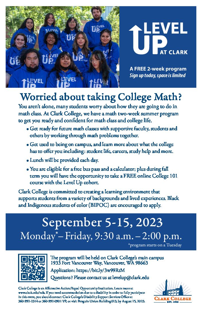 Clark College Level Up Program – Future ME